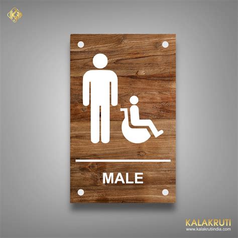 Male Female Sign Without Text 😍 Steel Restroom Indicator