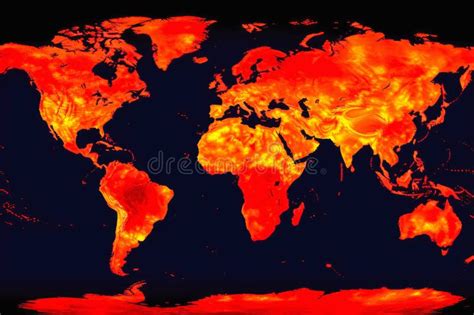 Heat Map Of The World As An Illustration For Rising Temperatures