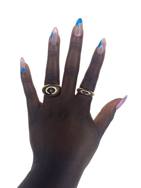 Summer Nails Trans Flag Lgbtqia Pride Month Flag Nails Trans Flag