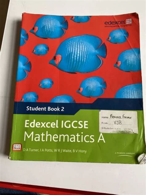 EDEXCEL INTERNATIONAL GCSE Mathematics A Student Book 2 3 00 PicClick UK
