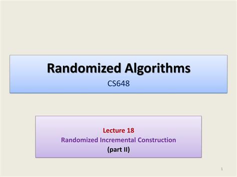 pdf randomized algorithms · randomized incremental construction