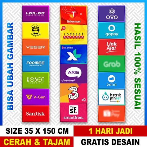 Jual Banner Konter Logo Provider Operator Banner Logo Accesories Hp