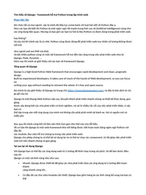 Python Language 8 Tìm Hiểu Về Django Framework Hỗ Trợ Python Trong