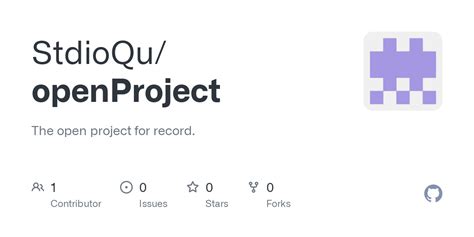 Github Stdioquopenproject The Open Project For Record