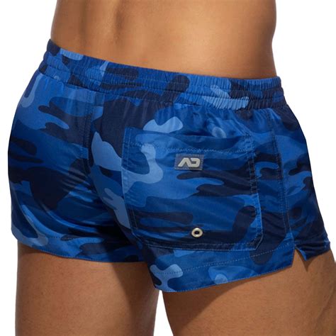 Addicted Camo Mini Swim Shorts Blue Inderwear