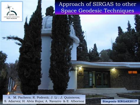 Pdf Approach Of Sirgas To Other Space Geodesic Techniques Dokumentips