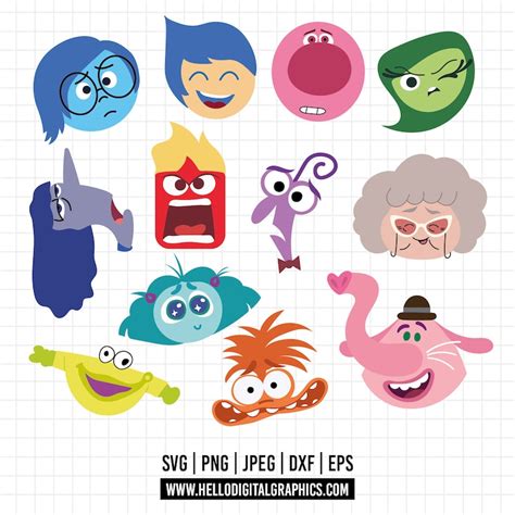 1513 Emotions From Inside Out 2 Svg Eps Png Inside Out 2 New