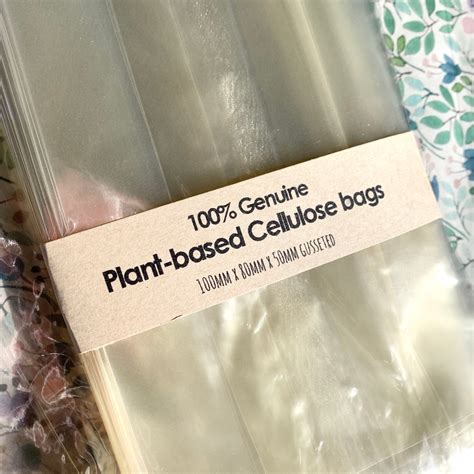 Biodegradable Clear Cellulose Bags Multiple Sizes Available Etsy