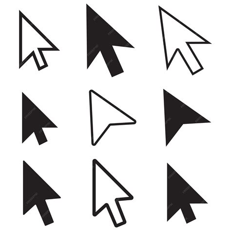 Premium Vector Computer Mouse Click Cursor Icon Set