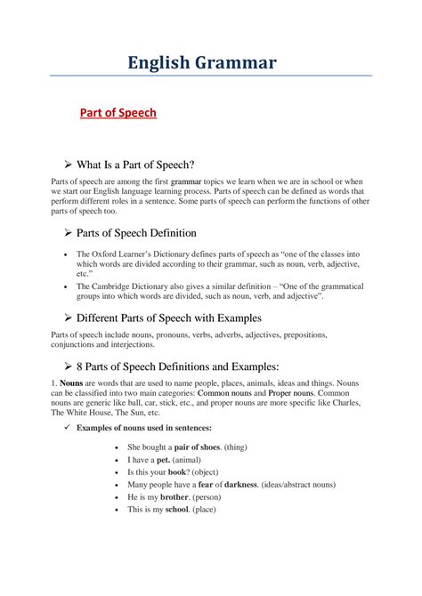 SOLUTION English Grammar Nouns Studypool