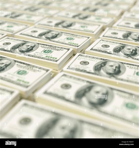 Stacks Of 100 Dollar Banknotes Close Up Stock Photo Alamy