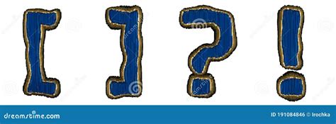 Set Of Symbols Square Brackets Question Mark Exclamation Made Of