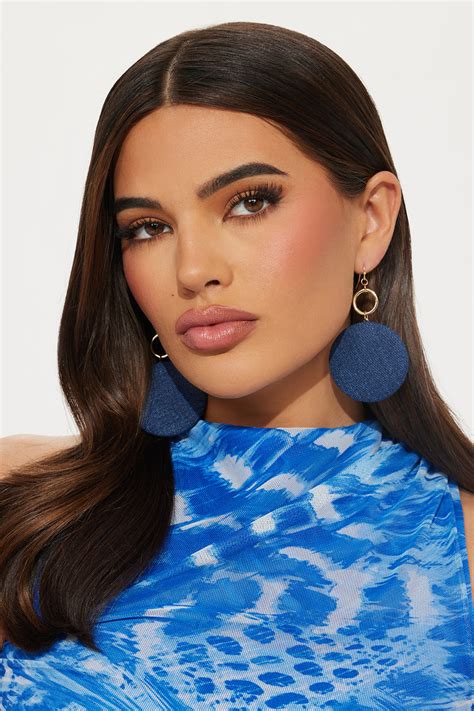 Rockin All Denim Earrings Dark Wash Fashion Nova Jewelry Fashion