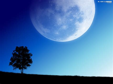 Moonlight（幻想月下） 壁紙（ブルー系）