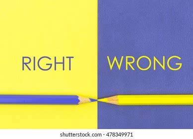 Right Versus Wrong Contrast Concept Yellow Stock Photo 478349971 Shutterstock