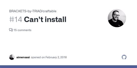 Can T Install Issue BRACKETS By TRIAD Craftable GitHub