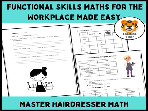 Master Hairdresser Math Functional Skills Maths For The Workplace Made Easy Teaching Resources
