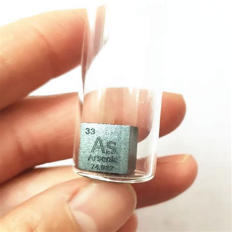 10mm Arsenic Cube In Sealed Vial As Density Cubes For Periodic Table