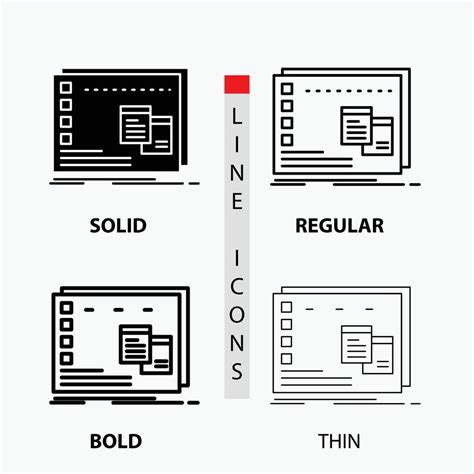 window mac operational os program icon in thin regular bold line