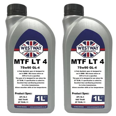 Mtf Lt 4 Synthetic Gear Oil For Bmw Mini Mtf Lt 4 Sae 75w90 2 X 1l £25