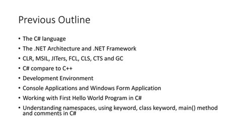 Cs4443 Modern Programming Language I Lecture 2 Pptx Programming Languages Computing