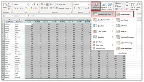 excel conditional formatting highlight cell rules windsong training