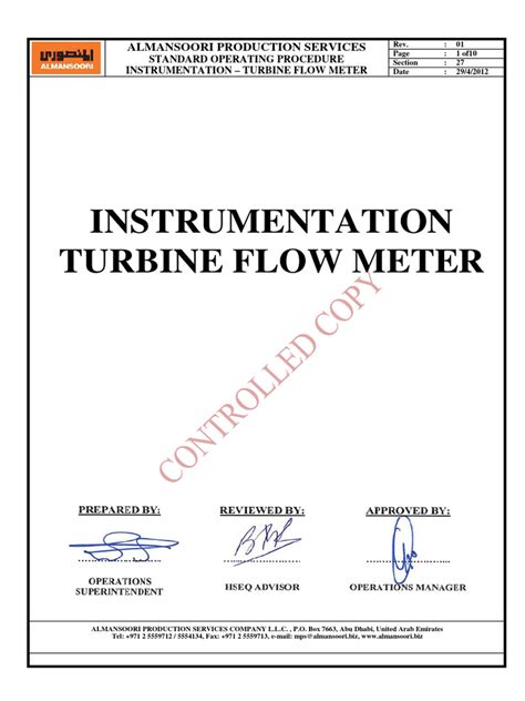 Turbine Flowmeter Download Free Pdf Flow Measurement Pipe Fluid Conveyance