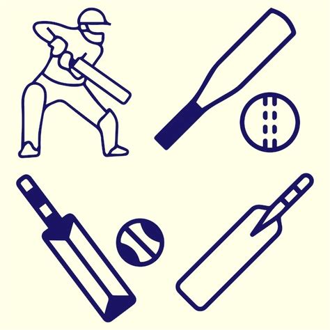 Premium Vector Cricket Elements Vector