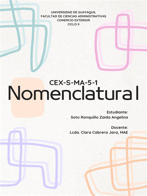 Caratula De Nomenclatura Pdf