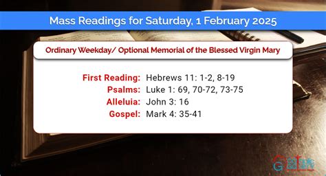 Daily Mass Readings For Saturday February Catholic Gallery