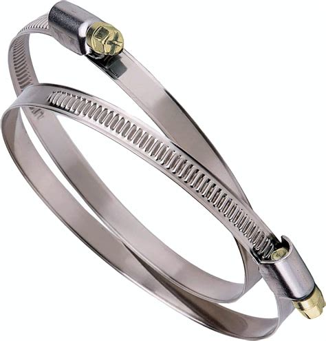 2 Colliers De Serrage Inox 150 Mm à Entraînement Par Vis Sans Fin