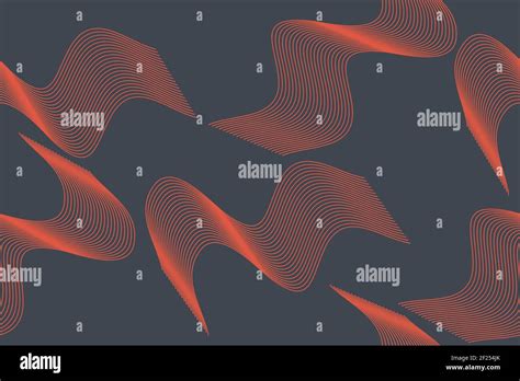 Seamless Abstract Background Pattern Made With Repeated Lines Forming Wavy Geometric Shapes