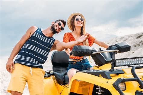 Smiling Young Man Teaching His Girlfriend Stock Image Image Of Caucasianwoman Resort 129010489