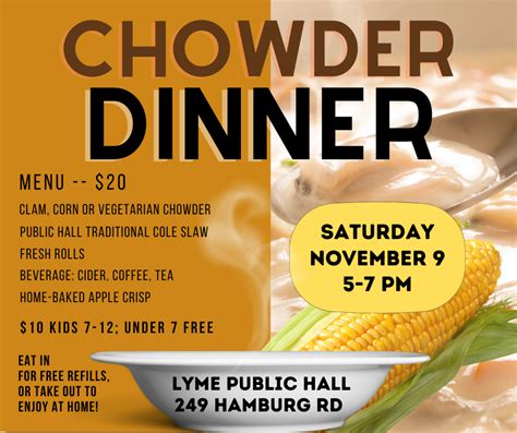 Traditional Chowder Dinner At Lyme Public Hall Ct Examiner