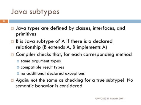 Ppt Cse 331 Software Design And Implementation Subtyping And Subclassing Powerpoint Presentation