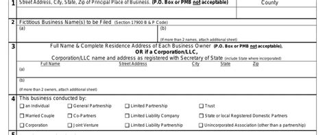 Fictitious Business Name Statement Pdf Form Formspal
