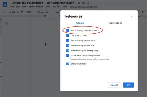 How To Turn Off Auto Capitalization In Google Docs