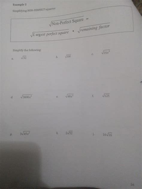Answered Example 2 Simplifying Non Perfect… Bartleby