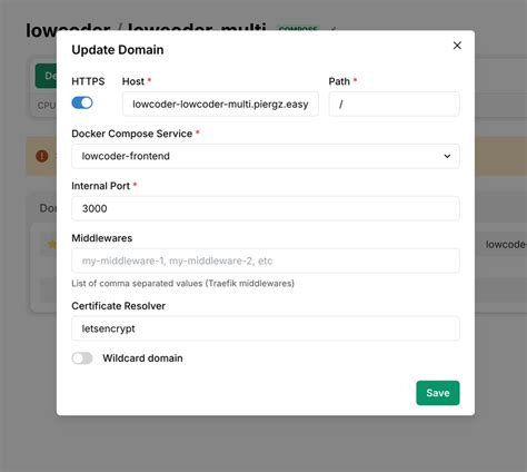 easypanel lowcoder documentation