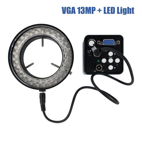 MP P VGA Industrial Video Digital Microscope Camera C Mount For Soldering Repair With LED