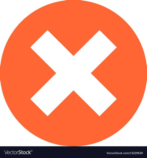 Flat Delete Icon Circle Remove Sign Button Vector Image