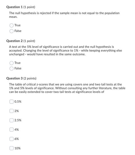 solved question 1 1 point the null hypothesis is rejected