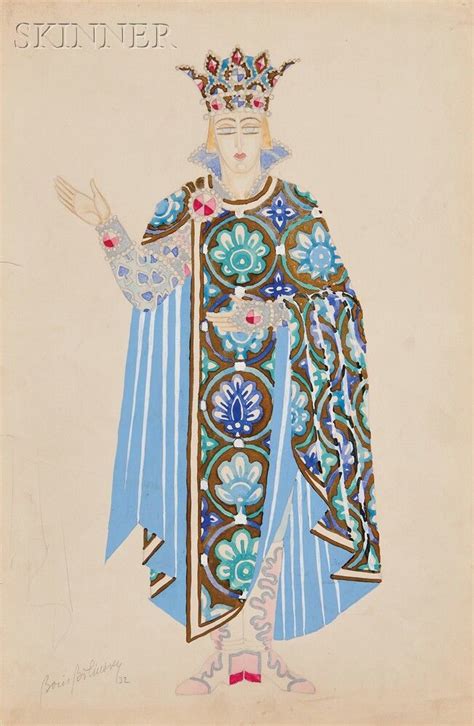 Sold At Auction Boris Bilinsky Russian 1900 1948 Costume Design For La Princesse Cygne