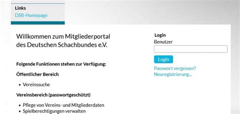 Mitgliederportal Des Dsb Ist Heute Gestartet Deutscher Schachbund