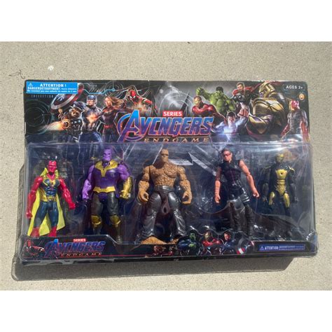 Kit 5 Bonecos Vingadores Herois 15cm Articulados Colecao Avengers