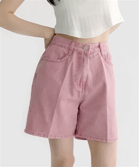 S~2xl과즙미 투로우 다잉 피그먼트 5부 데님 숏팬츠 봄 여름 가을 A라인 오버핏 컬러 반바지 휴가철 바캉스룩 여행