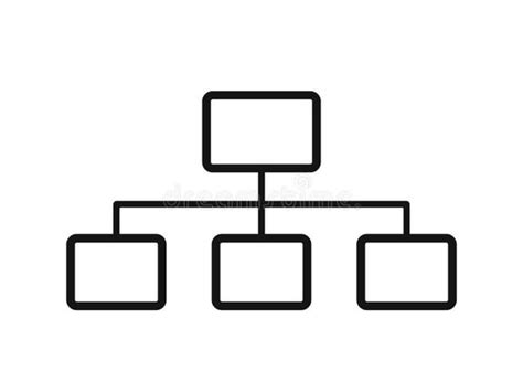 Flödesdiagramikon Flödesschemamall För Lodrät Hierarki Infografiskt
