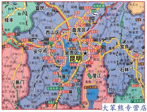 云南省昆明市周边地图 云南省昆明市地图 伤感说说吧