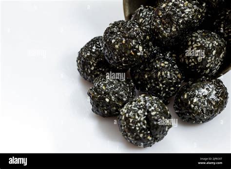 Black Sesame Laddu Also Known As Ellu Urundai In Tamil Language Is