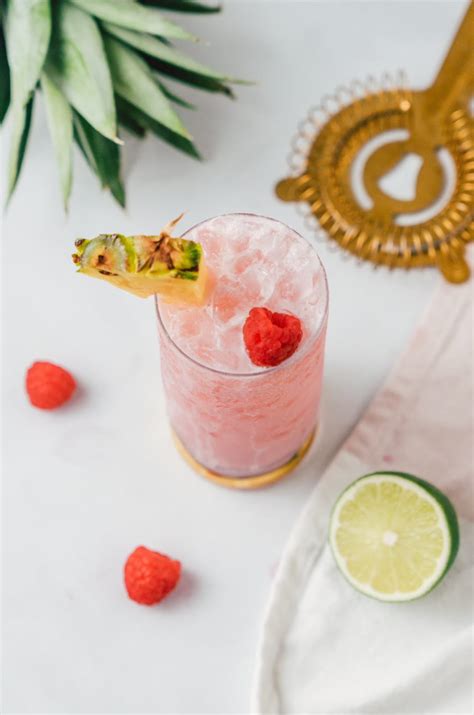 Creamy Tropical Raspberry Cocktail Fashion Blog